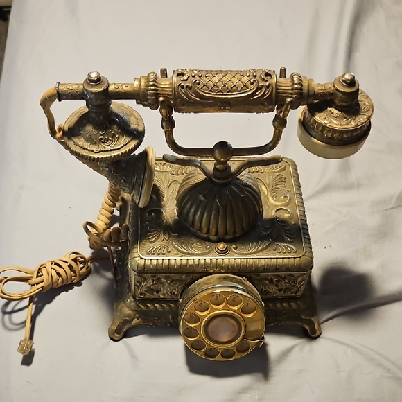 Radio Shack | Other | Vintage Brass Rotary Telephone | Poshmark
